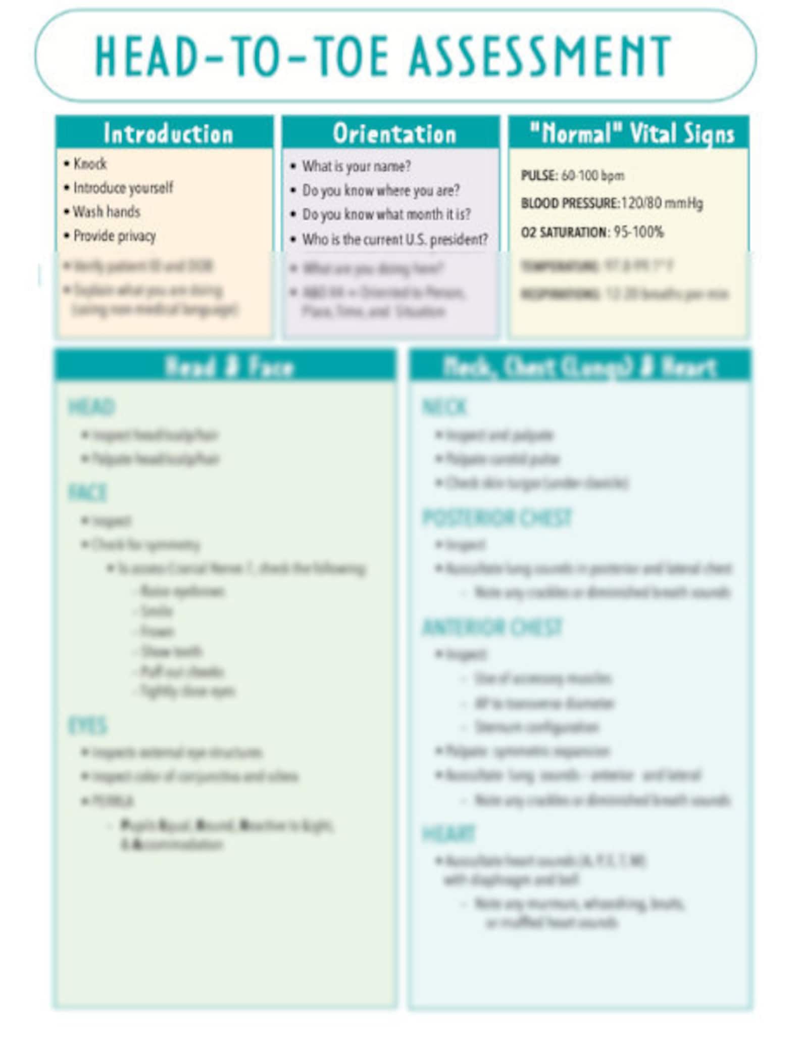 Head to toe assessment checklist nursing - kerytops