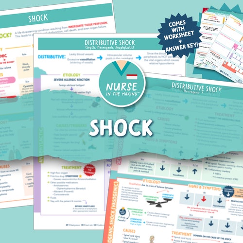 Types of Shock Study Guide Worksheet 5 Pages Nursing - Etsy