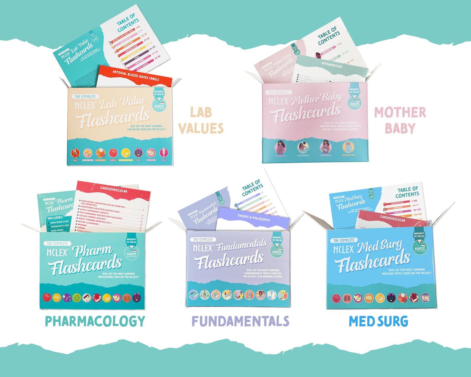 The Complete Nursing School Flashcard Pack - Etsy