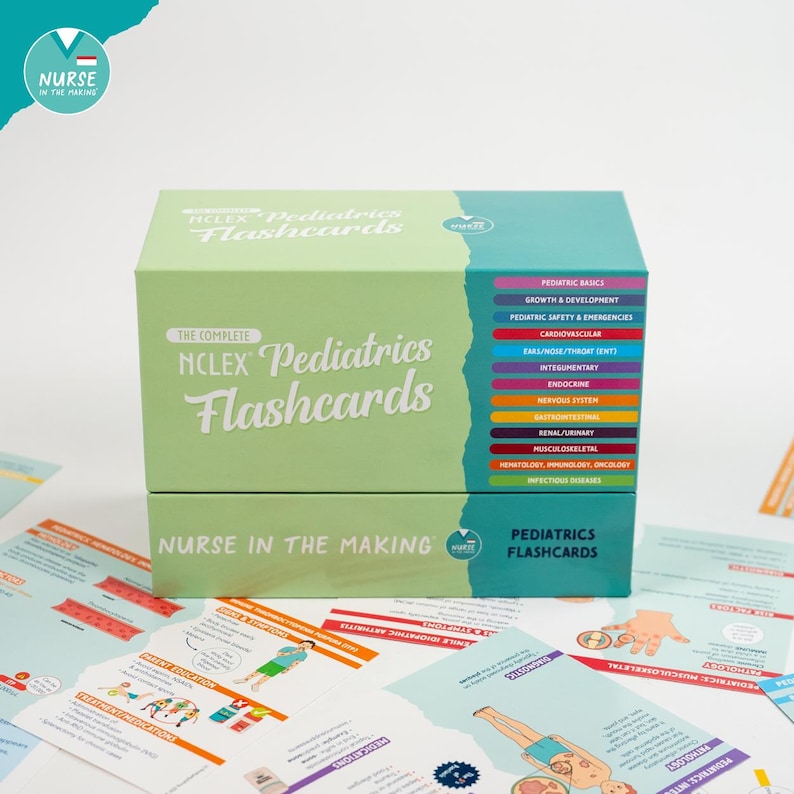 The Complete NCLEX Pediatrics Flashcards - Etsy