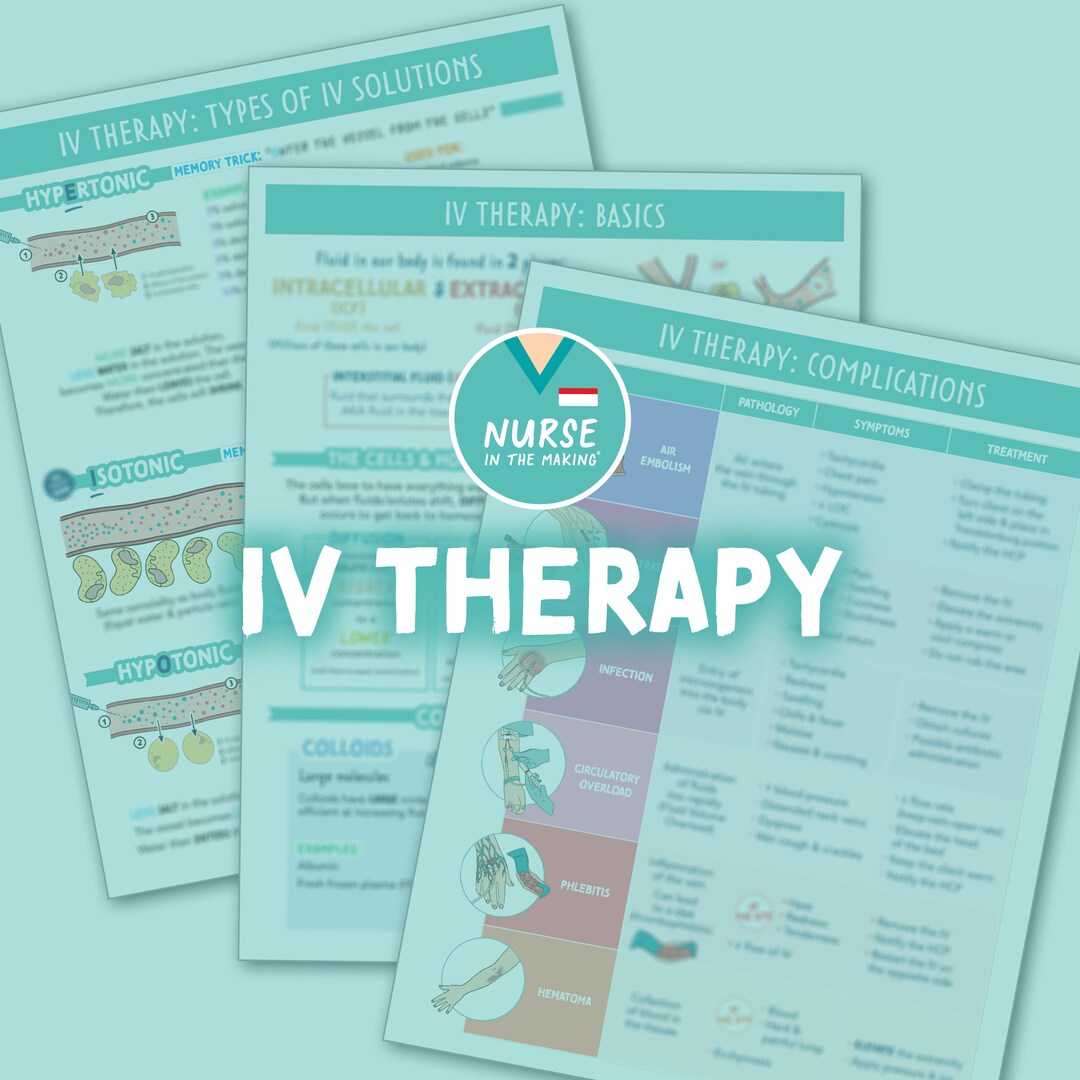 Intravenous Therapy Cheat Sheet 3 Pages 2023 Edition Nursing Notes ... Intravenous Therapy Cheat Sheet 3 Pages 2023 Edition Nursing Notes ...