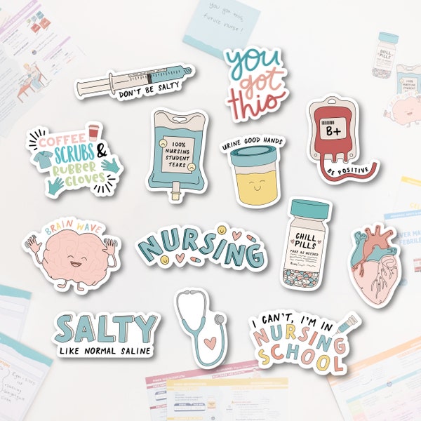 Nursing Stickers - Etsy