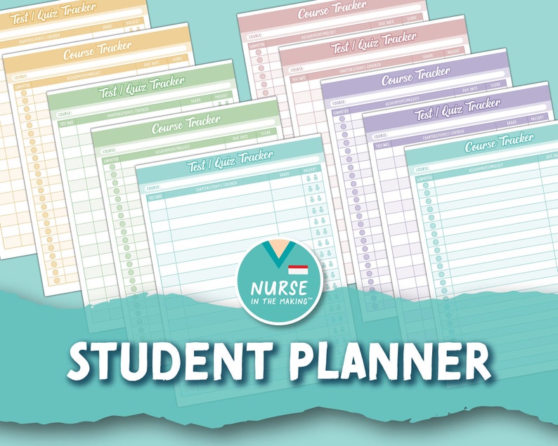 Student Planner Test Assignment Tracker - Etsy