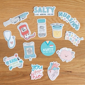 Nursing Sticker Bundle (14 Stickers) - Etsy