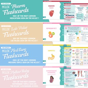The Complete Nursing School Flashcard Pack - Etsy