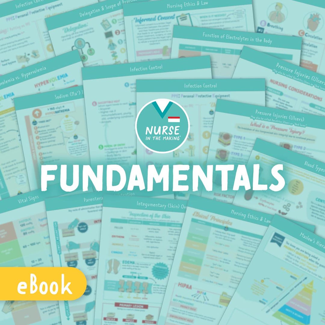 Fundamentals of Nursing Study Guide 32 Pages 2025 Edition Nursing Notes ...