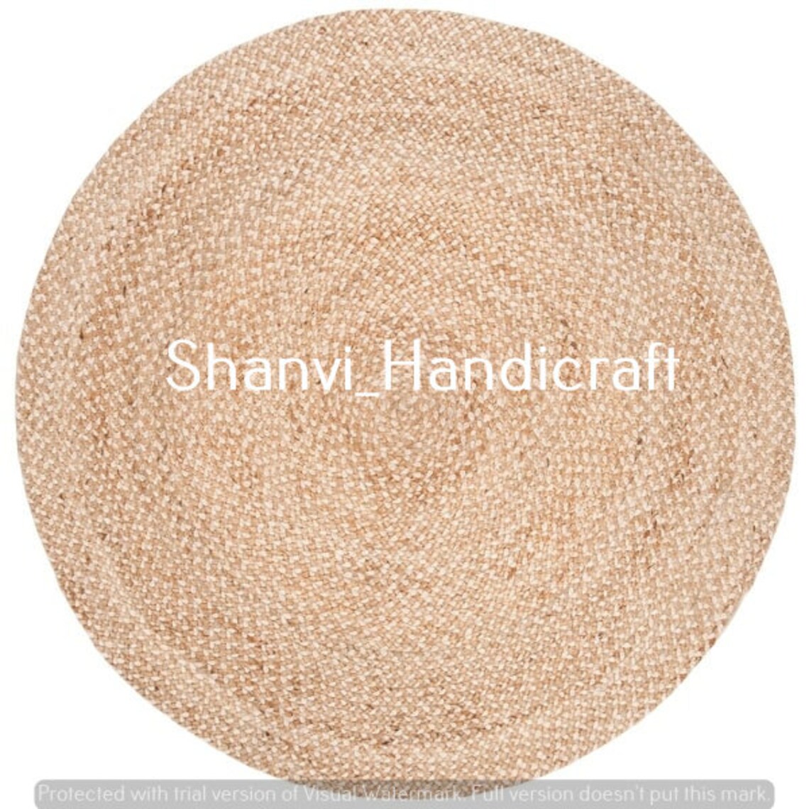 Natural Jute Hand Braided Bohemian Area Rug Handcrafted Home Decor Rugs ...