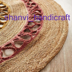 Jute Round Rug Natural Jute Rug Handmade Braided Rug Round - Etsy