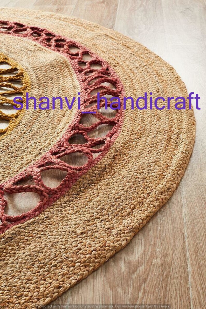 Jute Round Rug Natural Jute Rug Handmade Braided Rug Round - Etsy