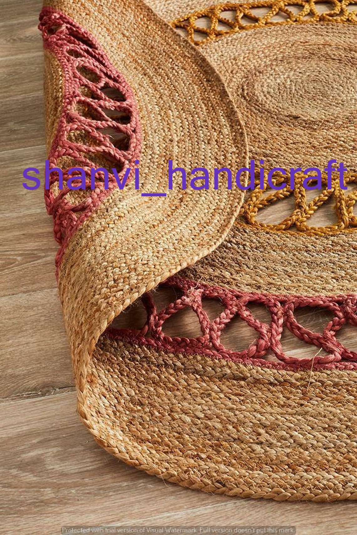 Jute Round Rug Natural Jute Rug Handmade Braided Rug Round - Etsy