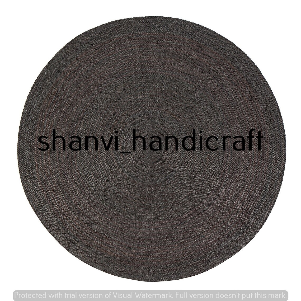 Black Colour Braided Rug Bohemian Decor Indian Round Rug Home Decor Rug ...