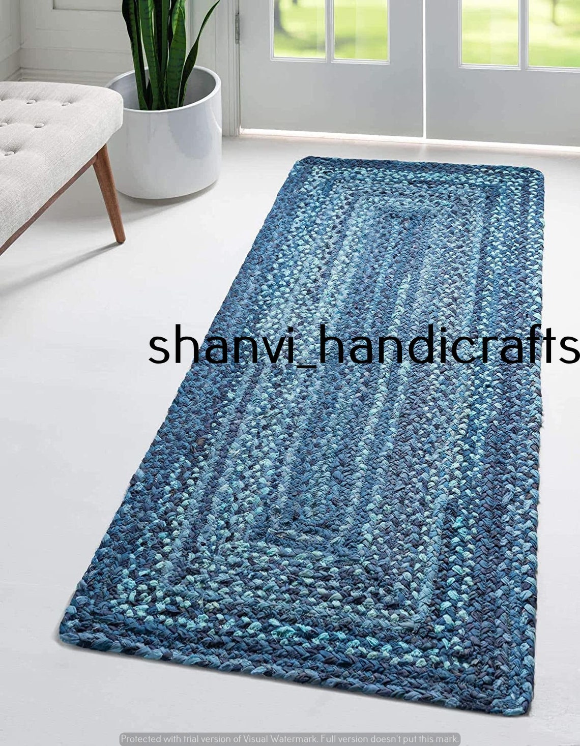 Cotton Rug Runner,braided Runner Rug, RAG Rug,meditation Mat, Rug ...