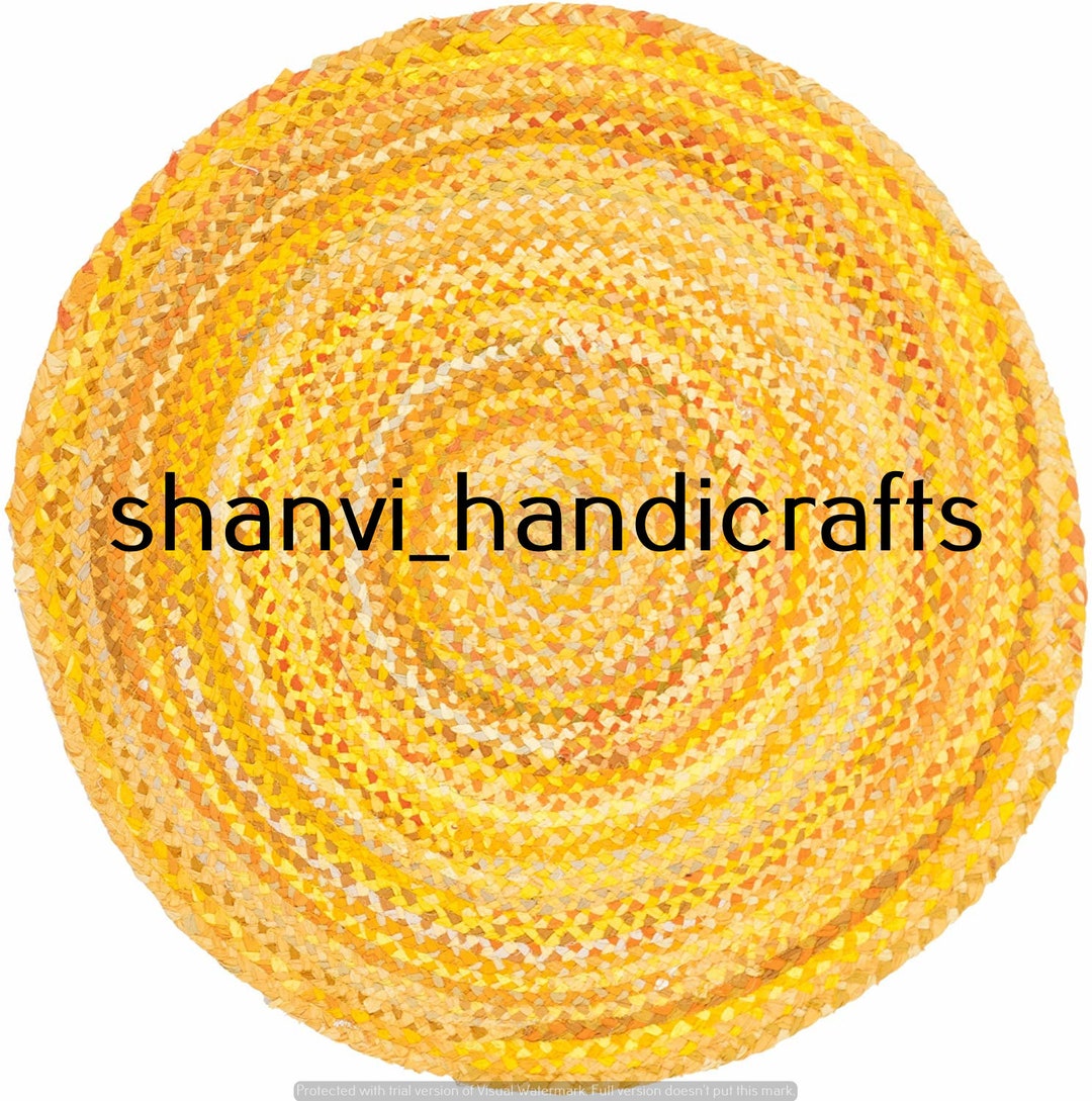 Hand Braided Bohemian Colorful Cotton Chindi Area Rug Multi Colors Home ...