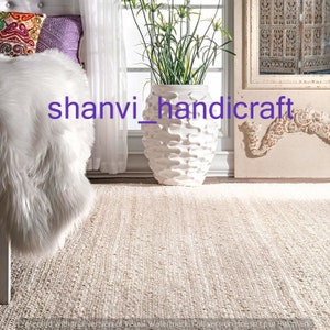 Natural Handwoven Boho Jute Area Rug Large Boho Rug Eco - Etsy