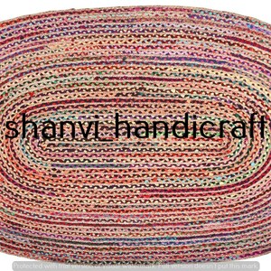 Indian Hand Braided Bohemian Cotton Chindi Area Rug Multi Color Home ...