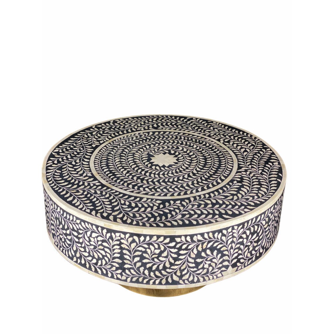 Bone Inlay Handmade Floral Coffee Table, Boneinlay Center Table, Bone ...