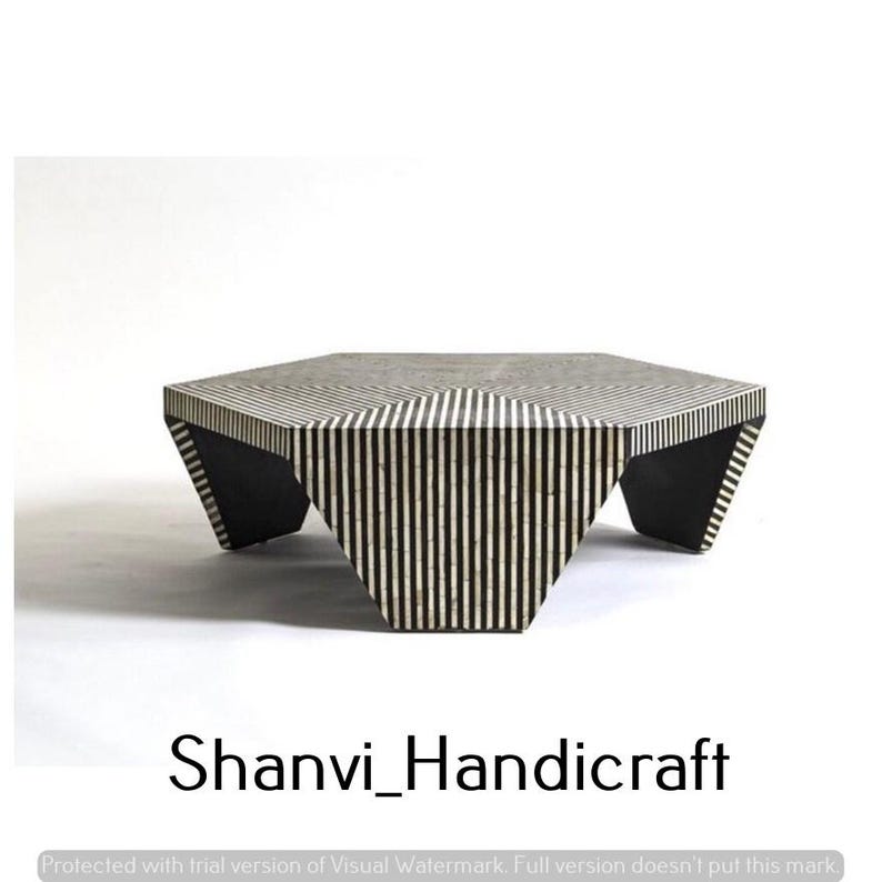 Bone Inlay Strip Design Big Dining Table Black, Bone Inlay Strip Design ...