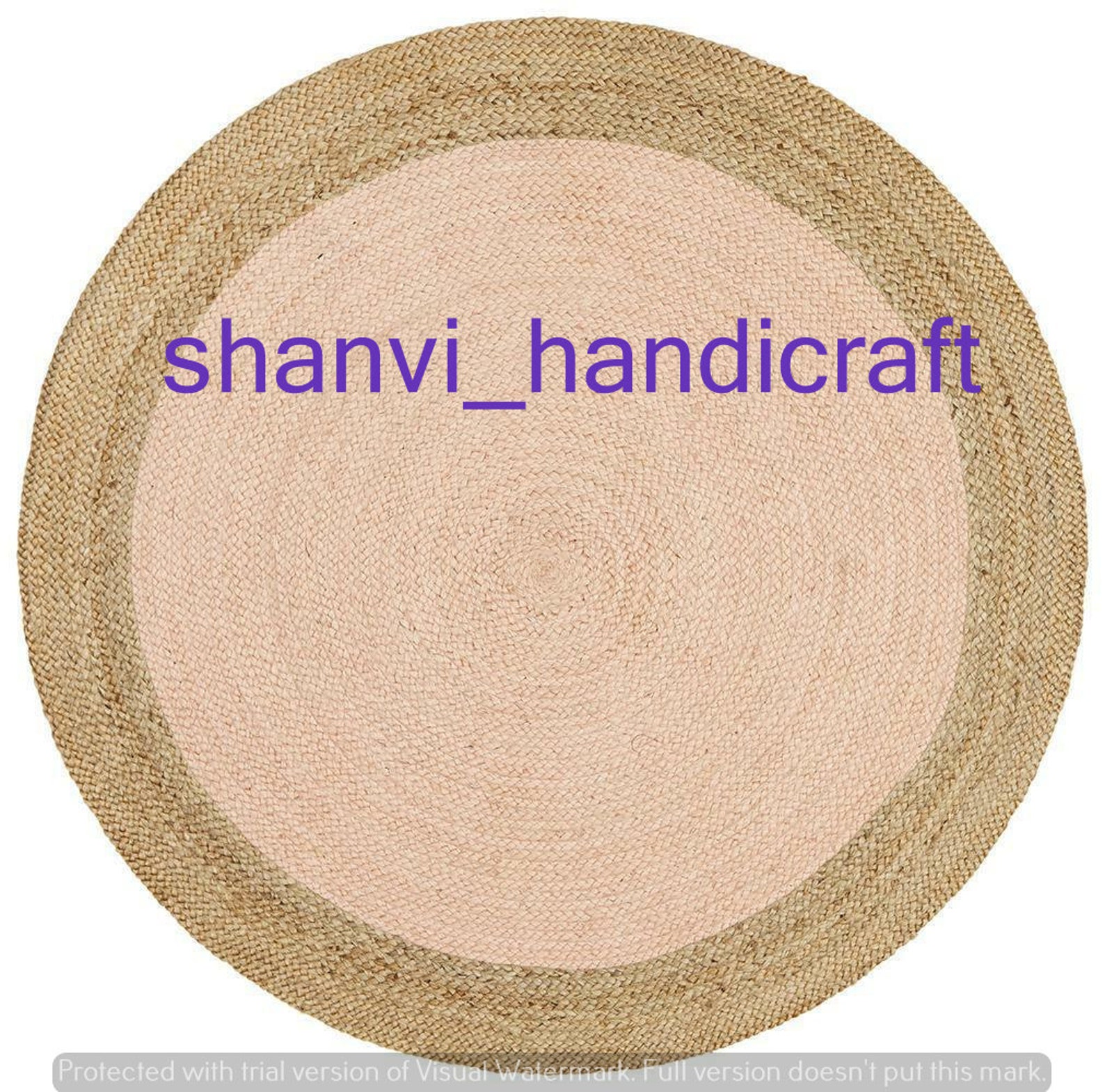 Color Circular Jute Area Floor Rugs Indian Traditional Hand - Etsy