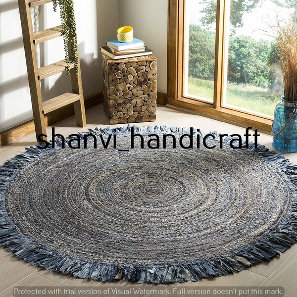 Denim Braided Rug - Etsy