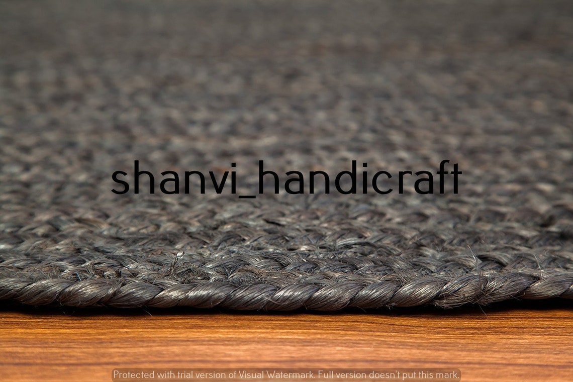 Black Colour Braided Rug Bohemian Decor Indian Round Rug Home | Etsy