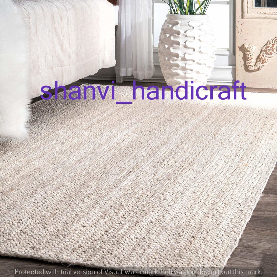 Natural Handwoven Boho Jute Area Rug Large Boho Rug Eco - Etsy