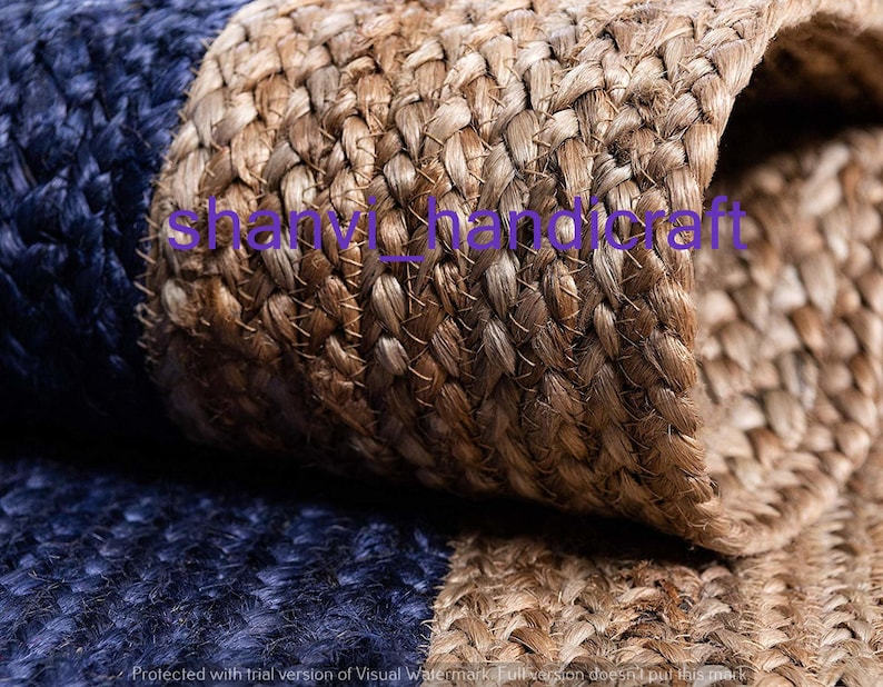 8x109x1210x14 Natural Jute Braided Rug Rectangle Handmade - Etsy