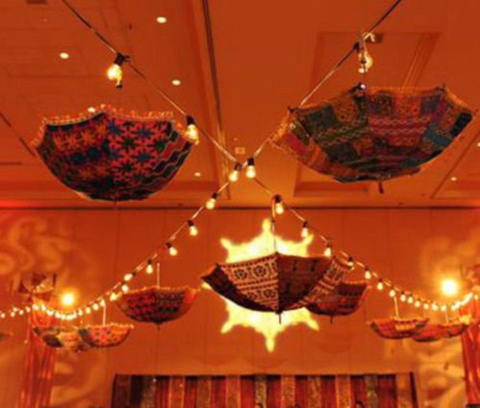 indian-wedding-umbrella-floral-designer-outdoor-decorations-etsy
