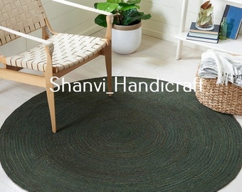 Braided Rug Rag Bohemian Jute Area Rug Round Shape Rag Rug Home Decor ...