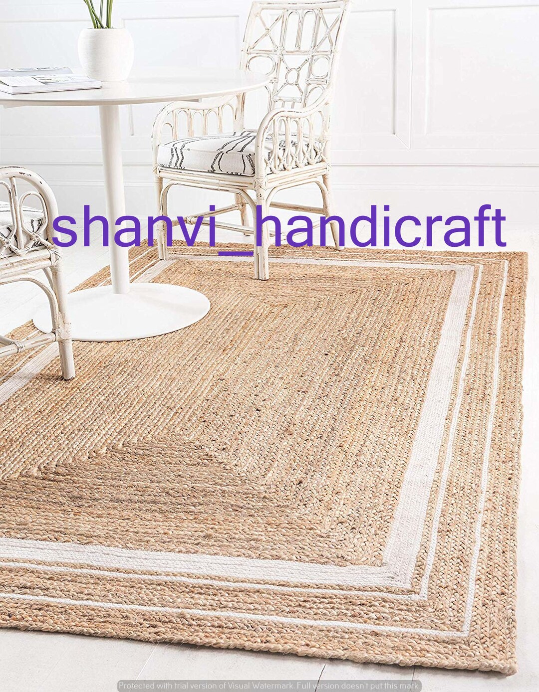 Handmade Jute Rag Rug Rectangle Floor Rug Handmade Rug - Etsy