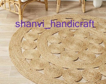 Ribbed Solid Area Ruground Floor Rug Indian Braided Ruground - Etsy