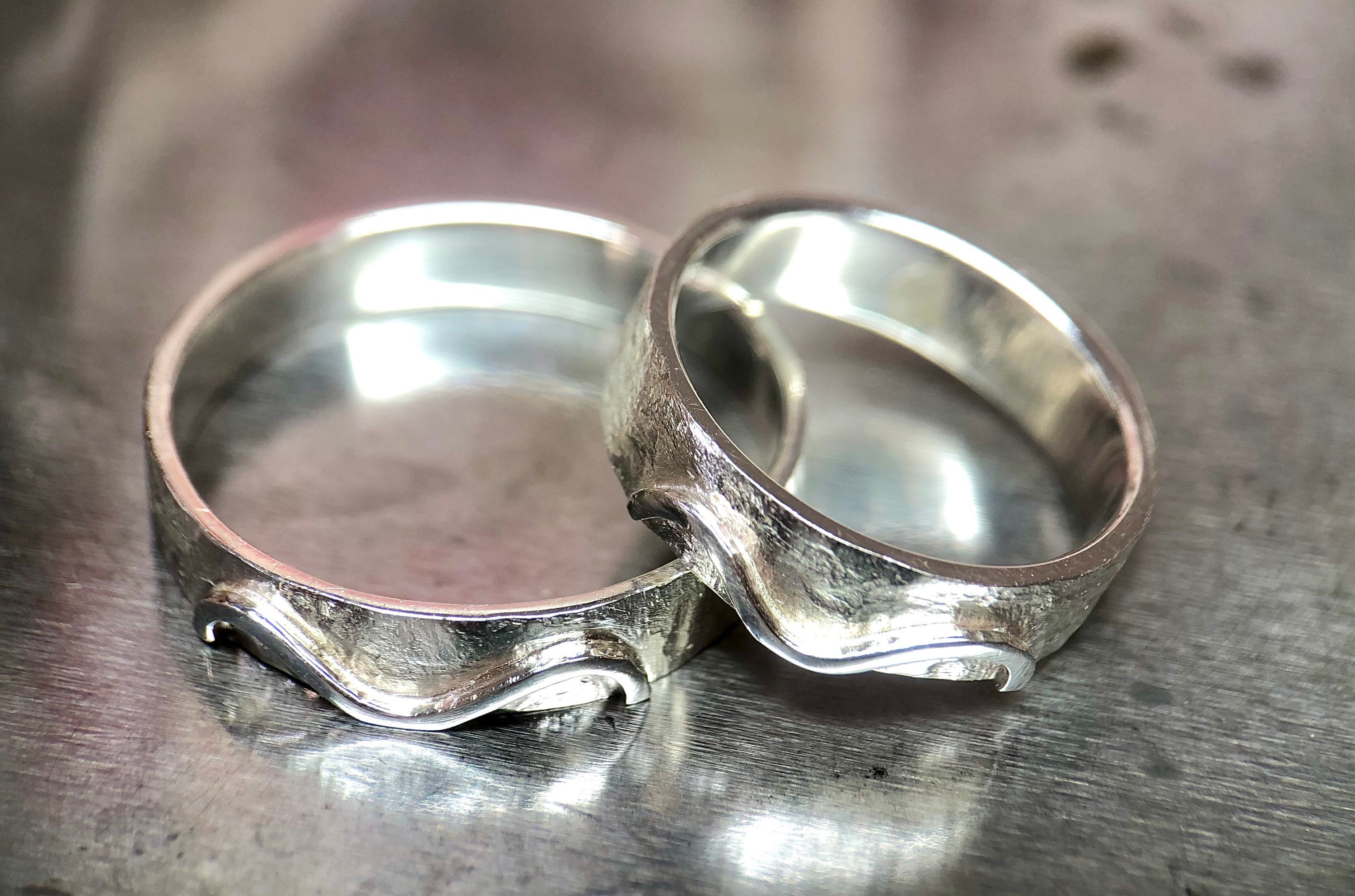 Infinity Wedding Rings Wedding Rings Set Made of Silver - Etsy