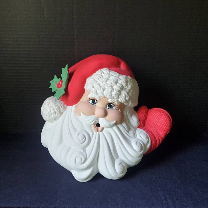 Ceramic Santa - Etsy