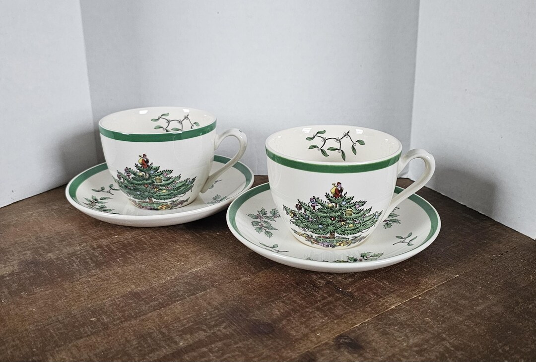 Spode Christmas Tree Tea Cup and Saucer - Set of 2 - Etsy