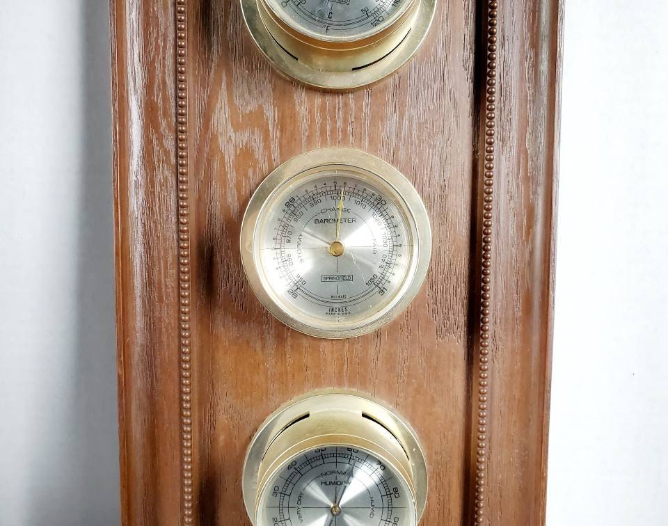 Vintage Springfield Thermometer Barometer Hygrometer Vintage ...