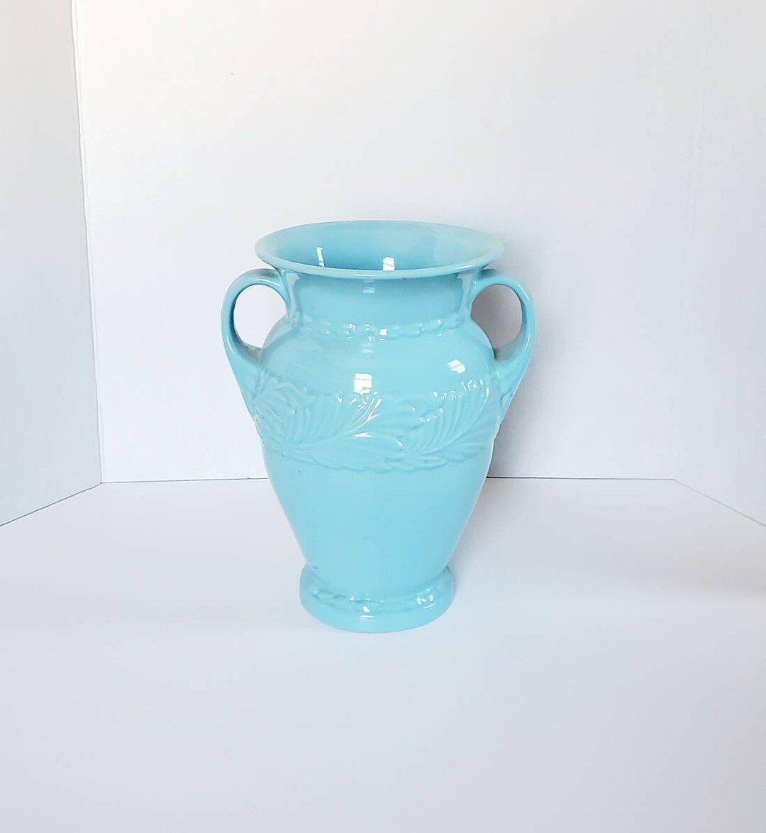 Abingdon Pottery Light Blue Urn Pot With Handles - Etsy