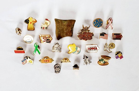 Vintage to Now Lapel Pins Lot of 25 Pins Etsy