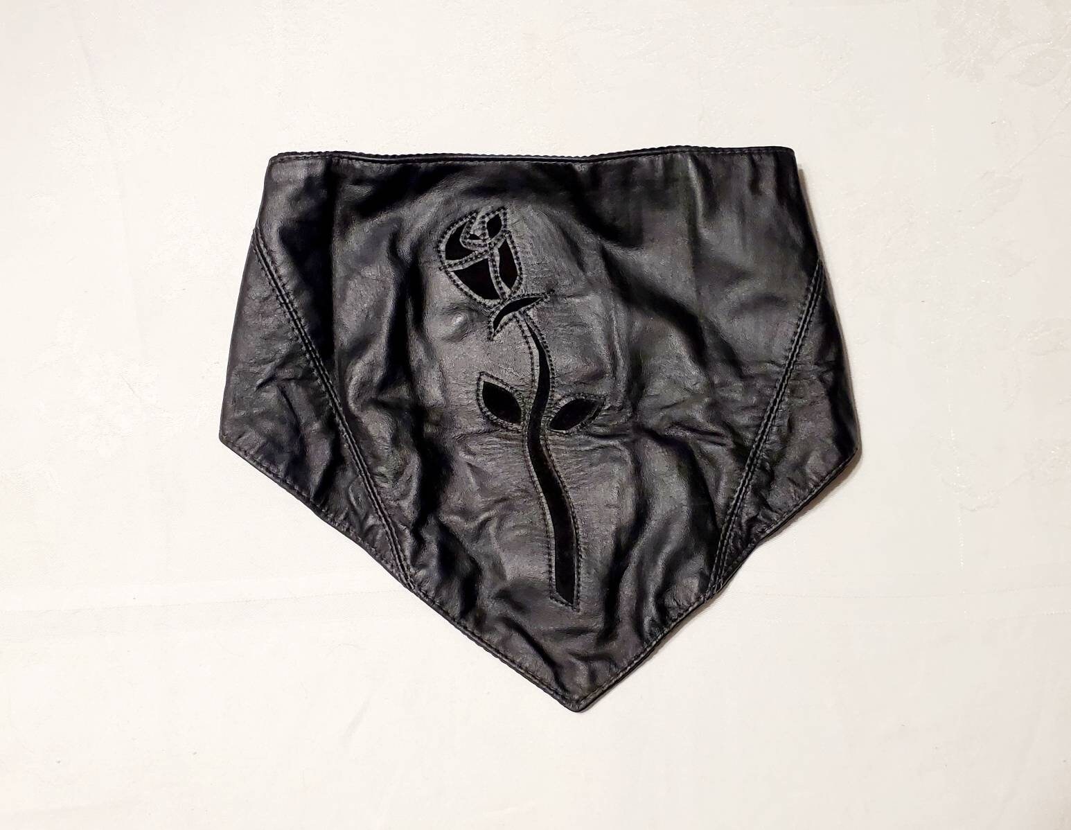 Women's Motorcycle Face Mask - Half Face Full Black Leather Mask - Etsy