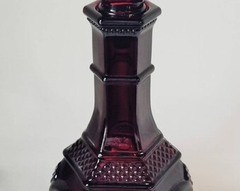 Ruby Red Decanter | Etsy