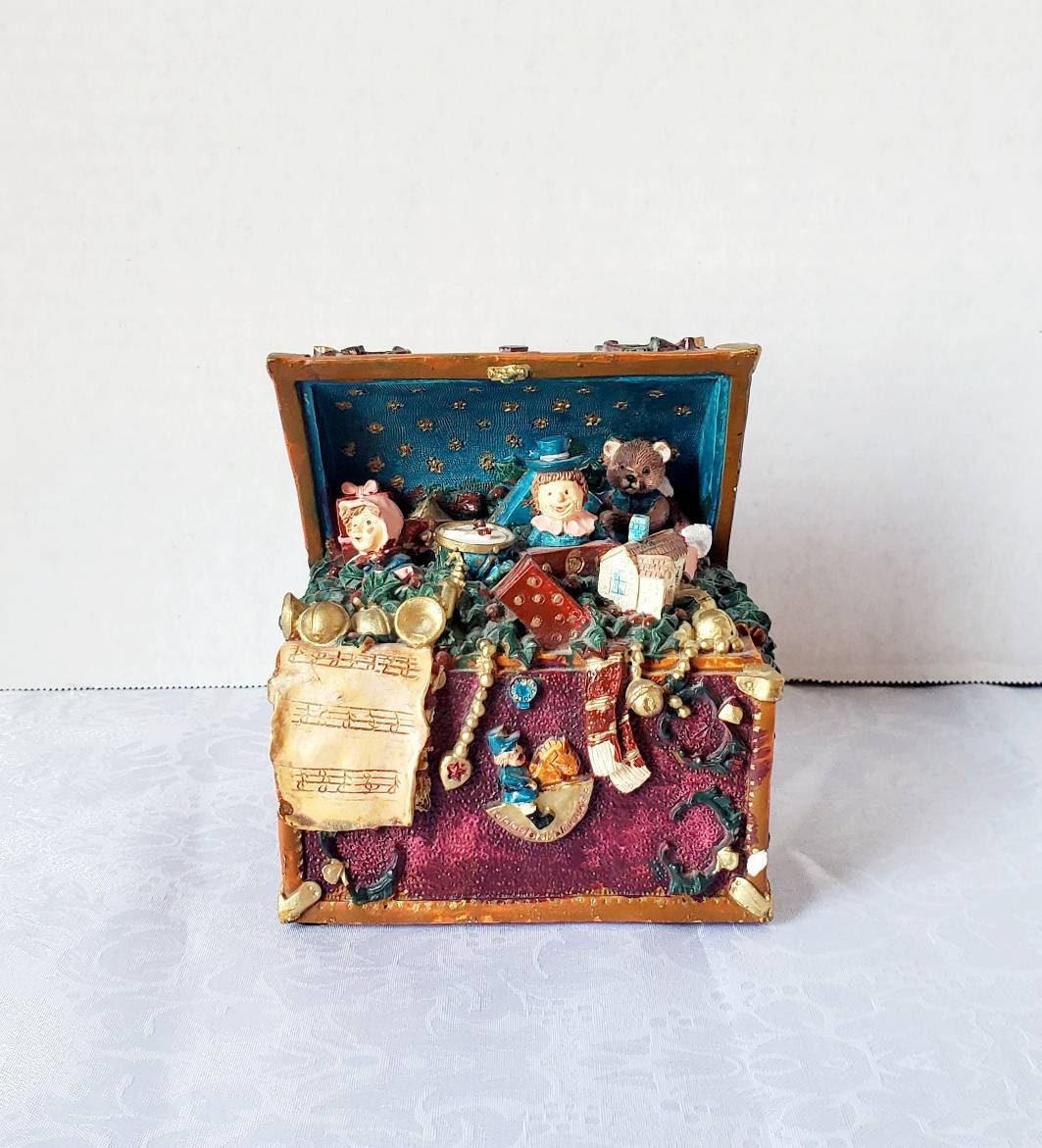 Vintage Sankyo Holiday Chest Music Box | Etsy