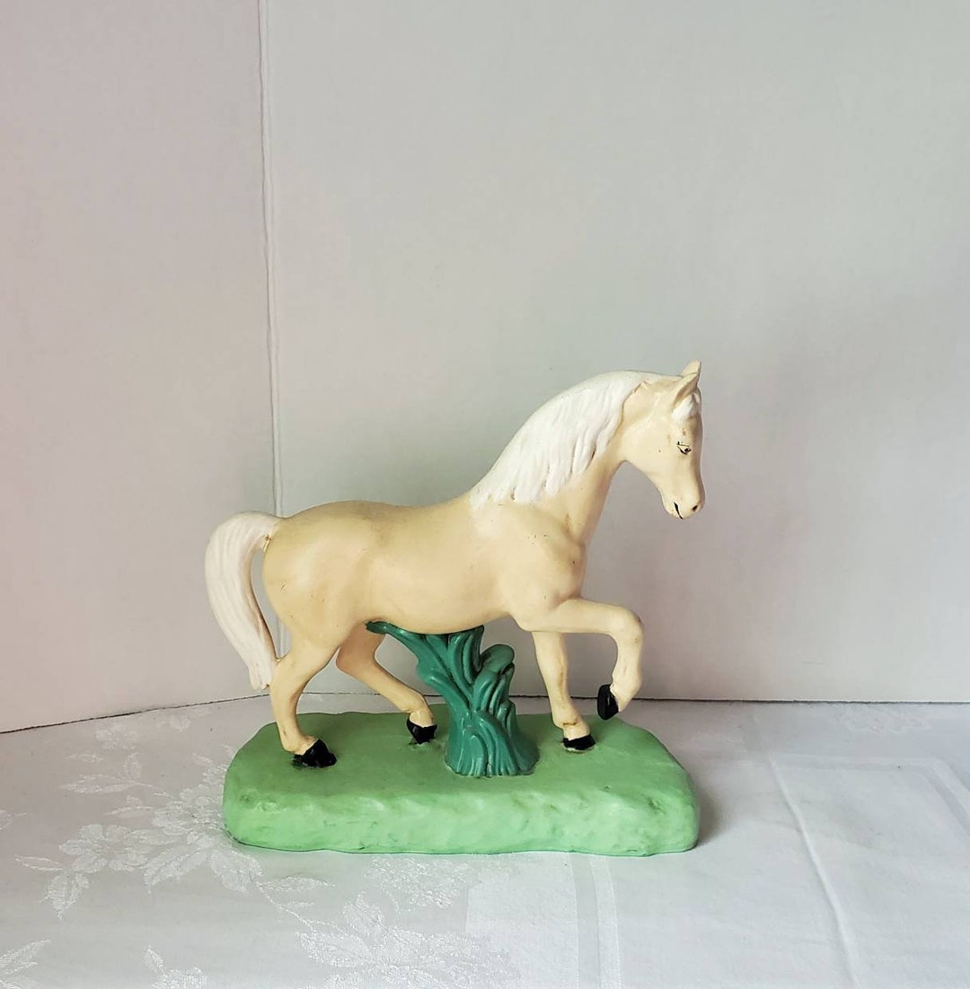 Antique Chalkware Horse Statue - Etsy