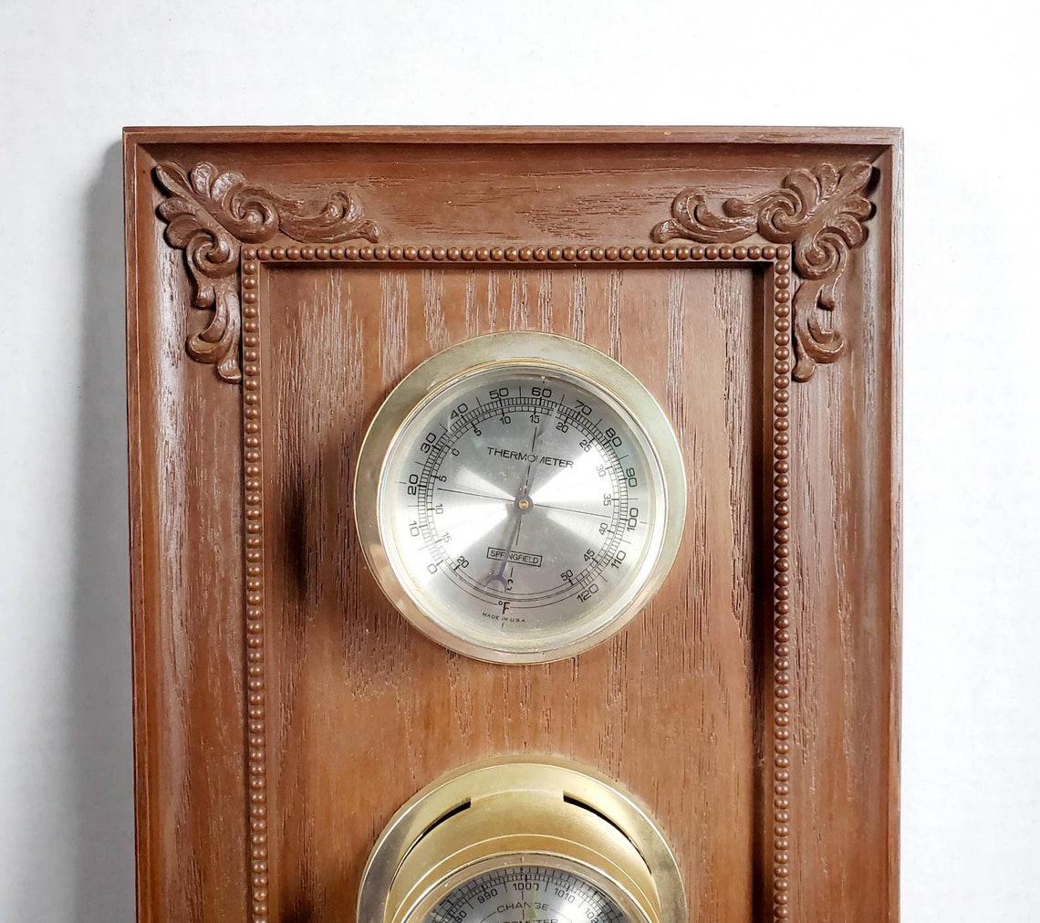 Vintage Springfield Thermometer Barometer Hygrometer Vintage ...
