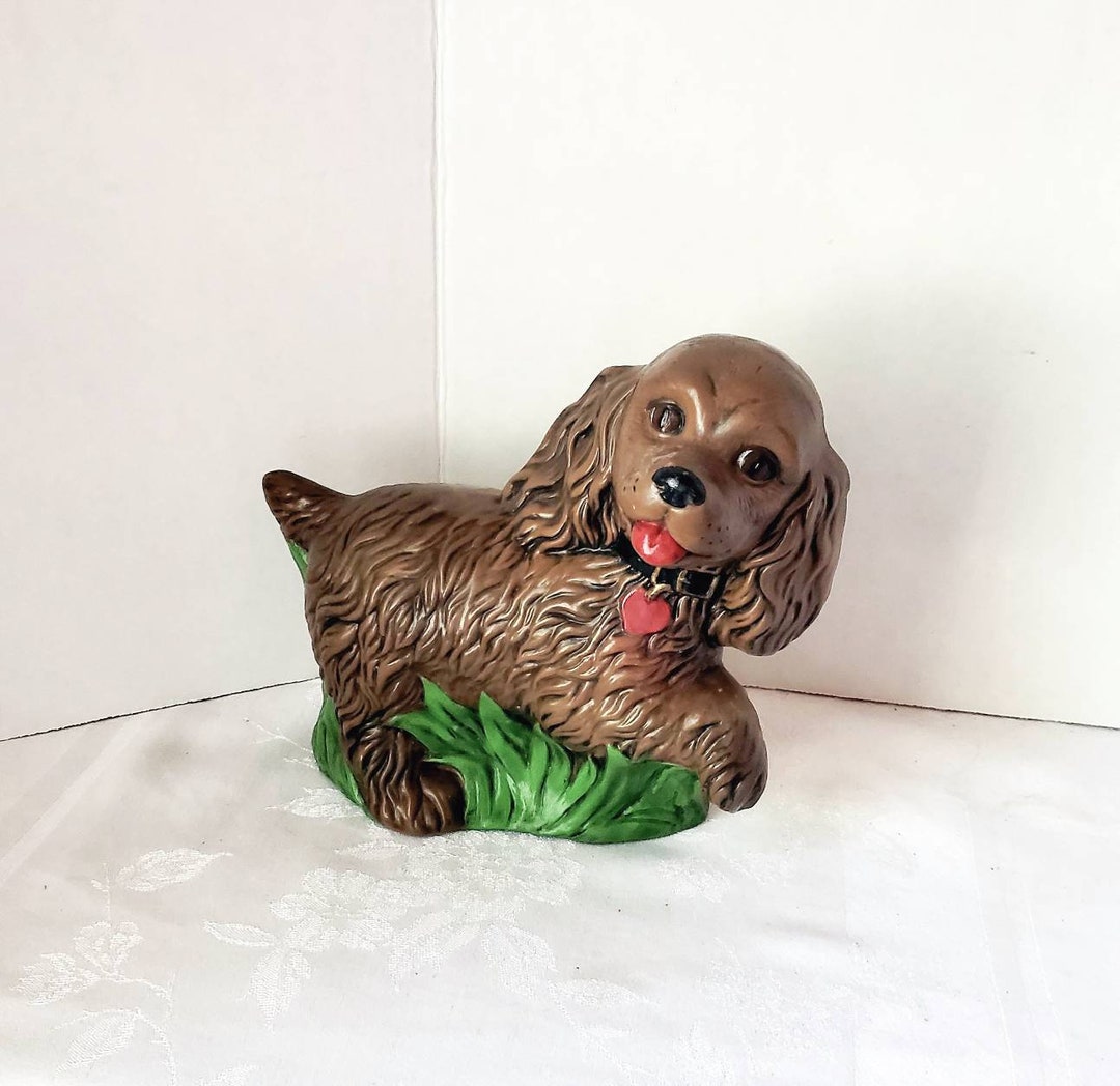 Adorable Vintage Ceramic Dog Statue - Etsy