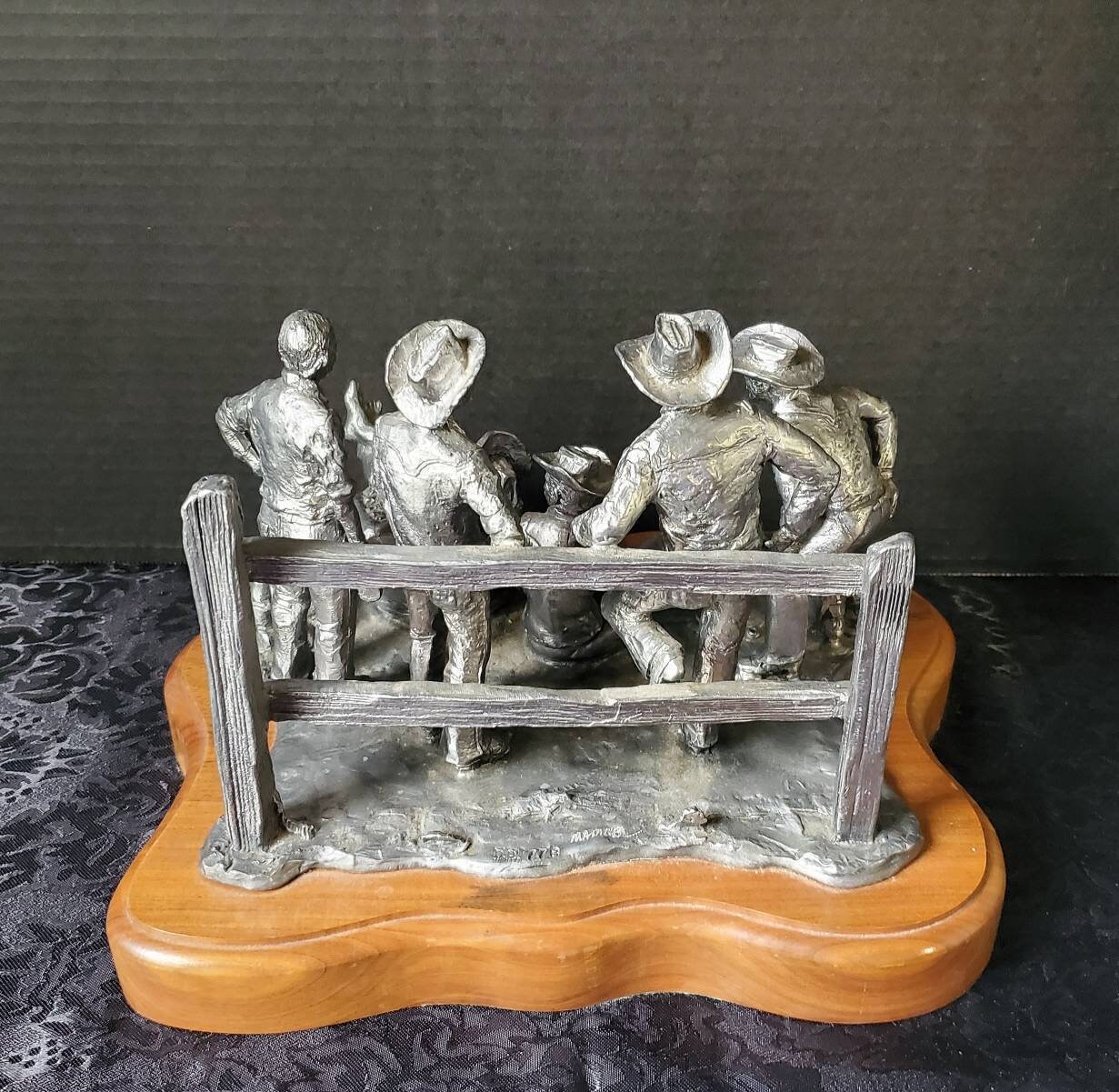 Michael Ricker Cowboy Collection Pewter Statue 'saturday - Etsy