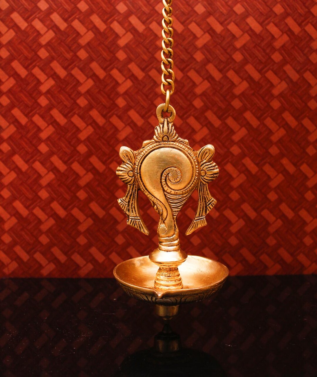 Brass Hanging Diya With Glossy Finish Traditional Indian Oil Lamp for ...