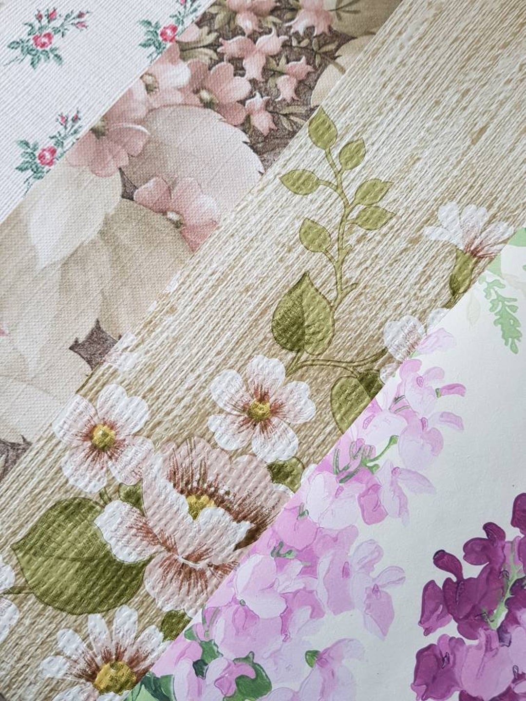 Authentic Vintage Wallpapers Set of 8 Different Patterns - Etsy