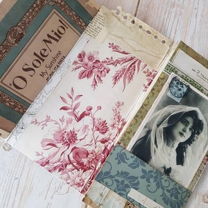 Flip Flop Journal Vintage Digital Collage Junk Traveler's Notebook - Etsy