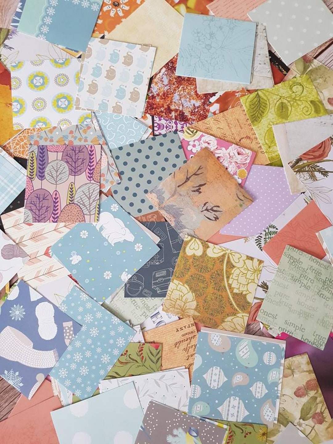 Design Paper Scrap Packages for Mail Art Penpalling Journaling - Etsy