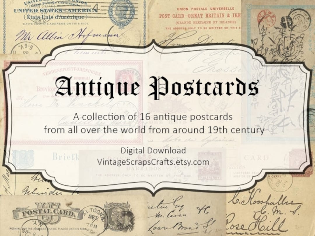 Antique International Postcards Sets of 16 Different Postcards 1879 ...