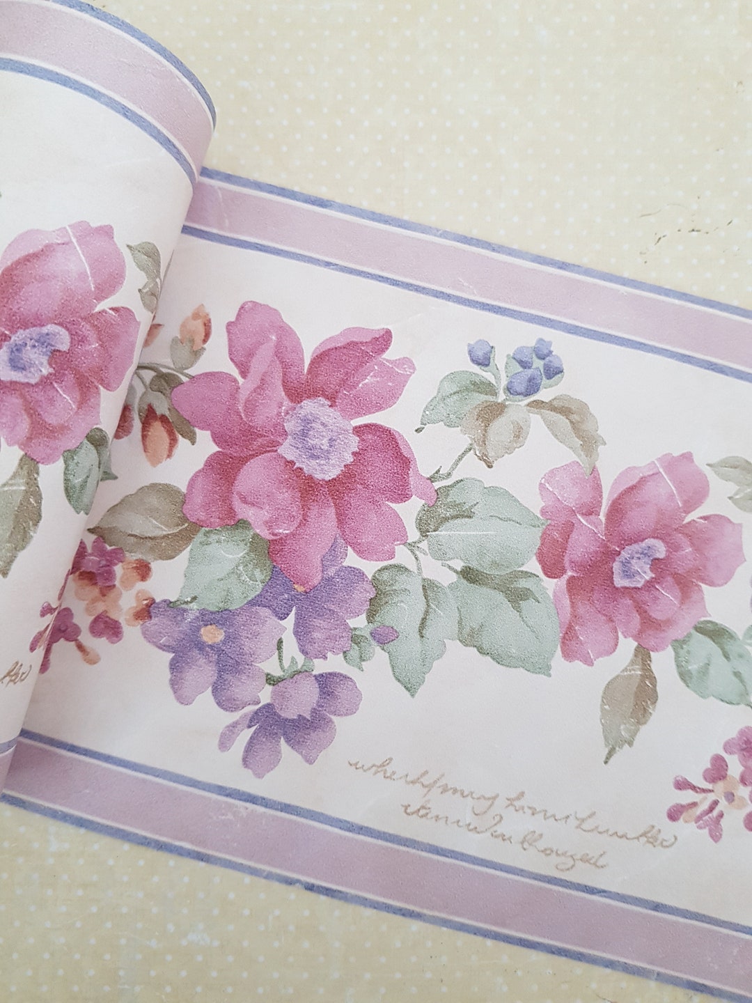 Authentic Vintage Wallpaper Border With Beautiful Floral Pattern - Etsy