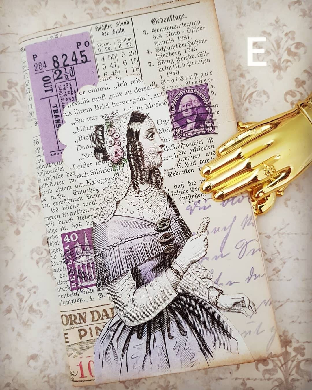 Journals 'victorian Ladies' With Collaged Front and - Etsy